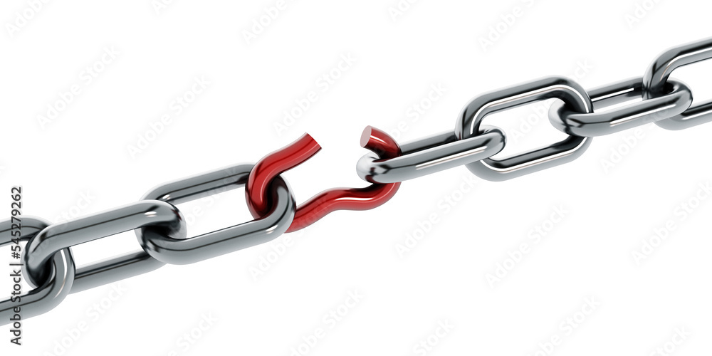Broken chain part on transparent background Stock Illustration | Adobe ...