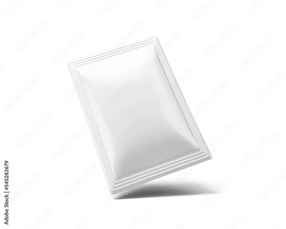 Blank sachet pouch packaging with transparent background. 3d render ...