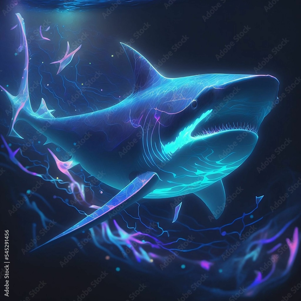 Animal Patronus Glowing Spirit Glowing Spirit Animal Shark Apparition ...
