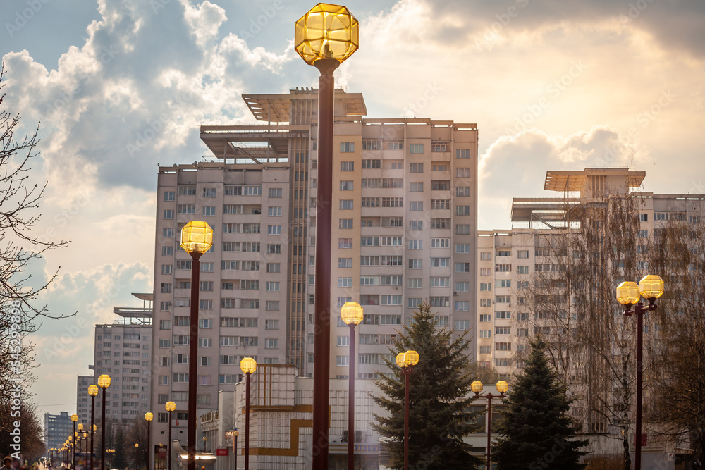 Soviet Communist Landmarks in Minsk, Belarus, Eastern Europe Stock ...