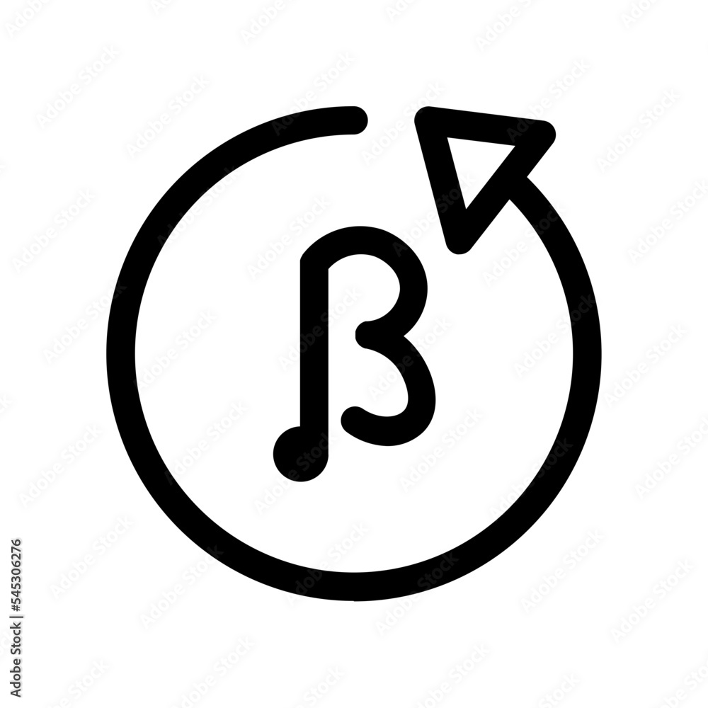 alphabet beta geometry greek letter math icon Stock Vector | Adobe Stock