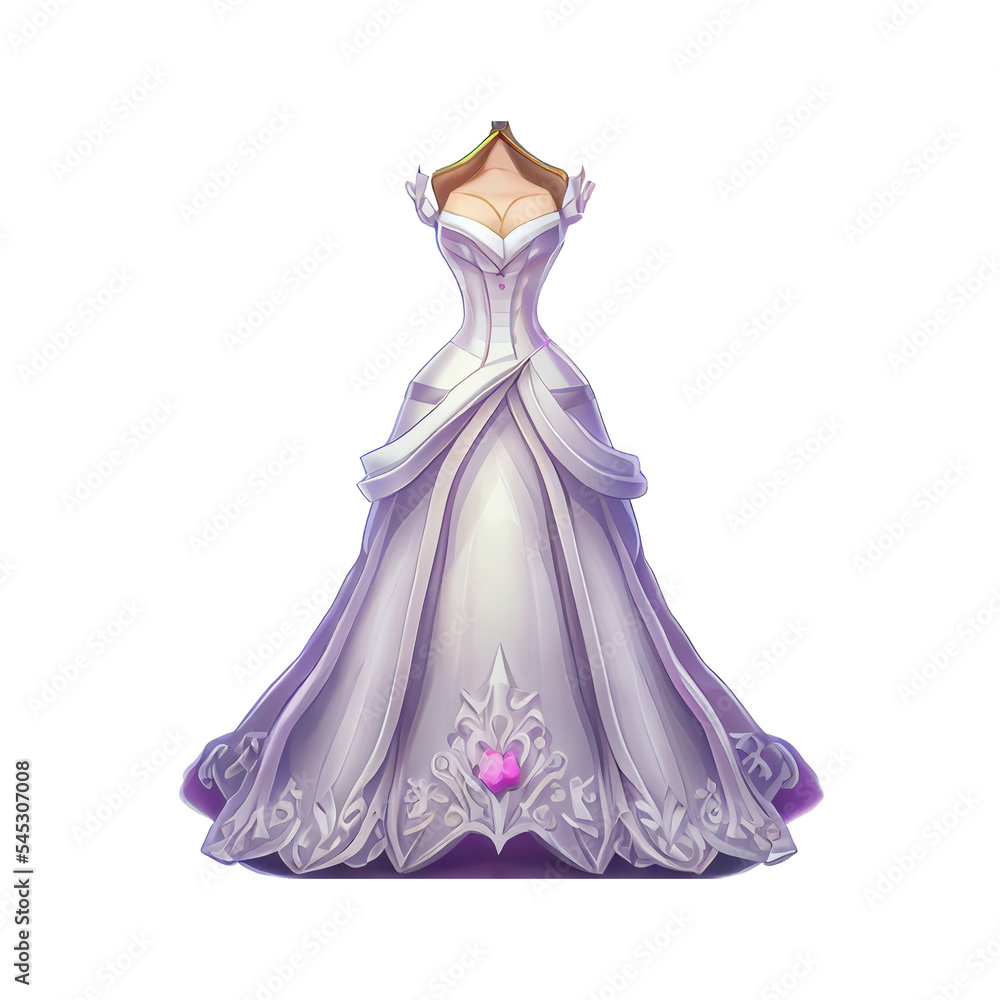 Dress Up Game Asset Princess with Transparent Background Stock ...