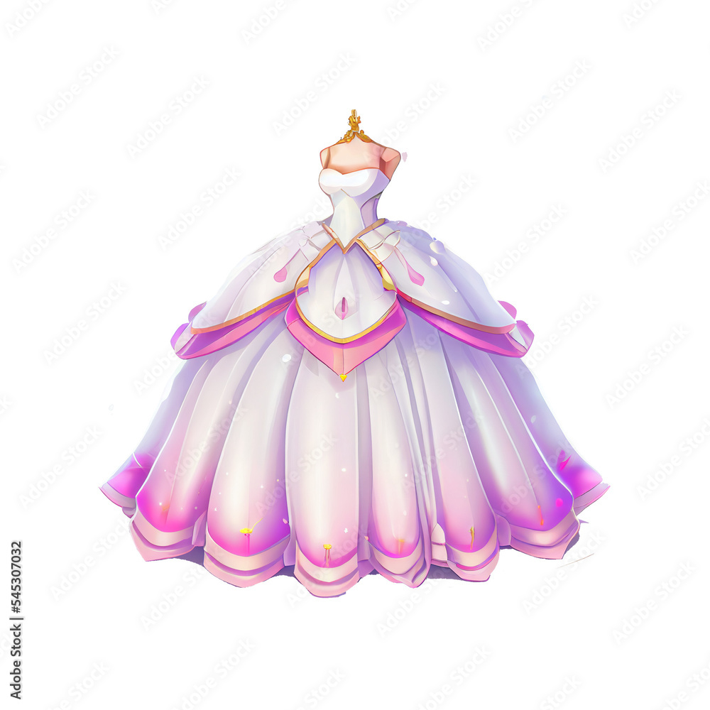 Dress Up Game Asset Princess with Transparent Background Stock ...