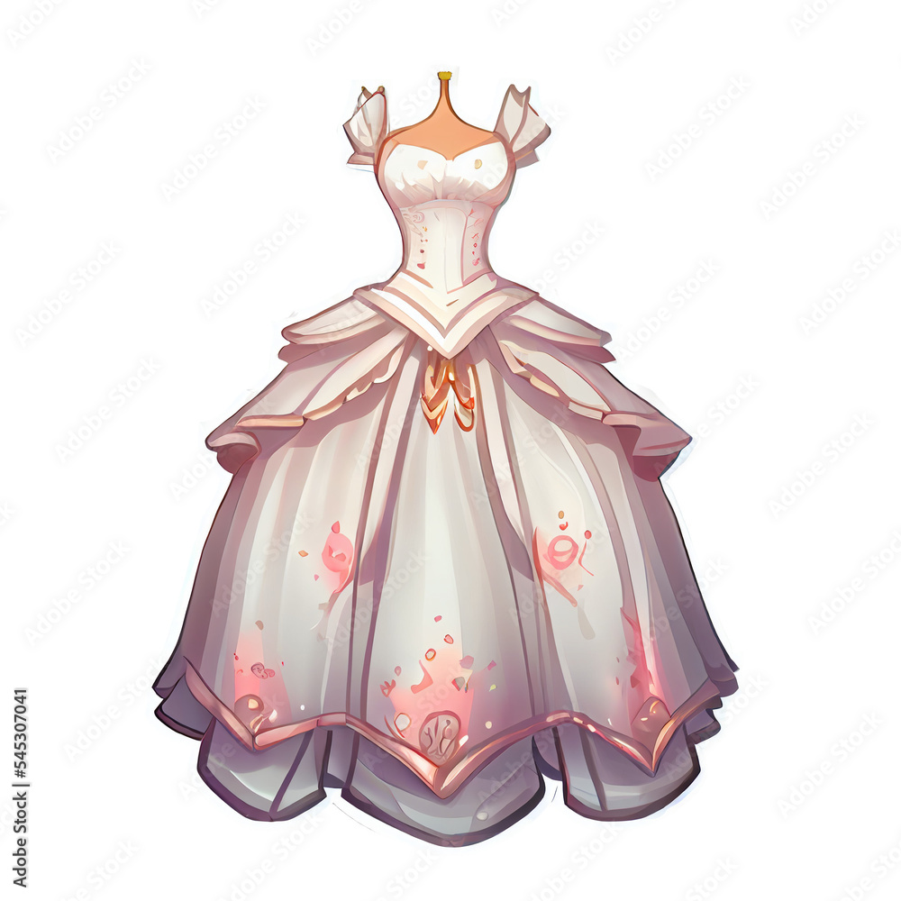 Dress Up Game Asset Princess with Transparent Background Stock ...