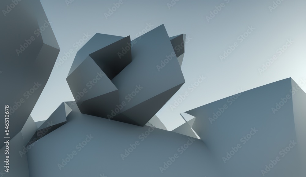 arte abstracto en 3d, minimalista ilustração do Stock | Adobe Stock