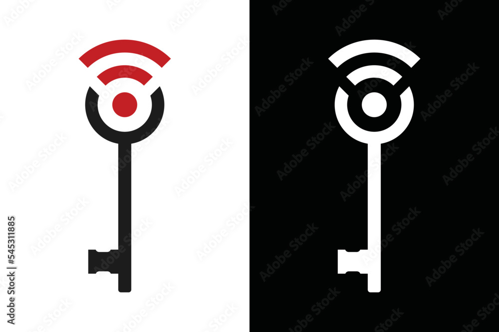 Key and signal concept. Very suitable for symbol, logo, company nyame ...