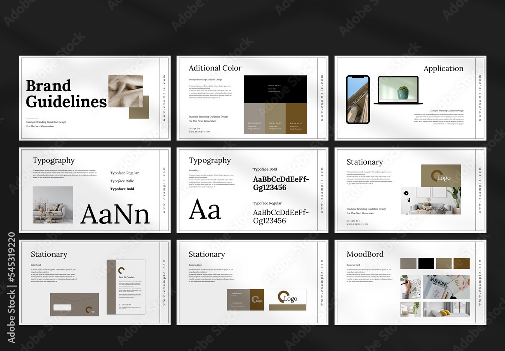 Brand Guidelines Layout Stock Template | Adobe Stock