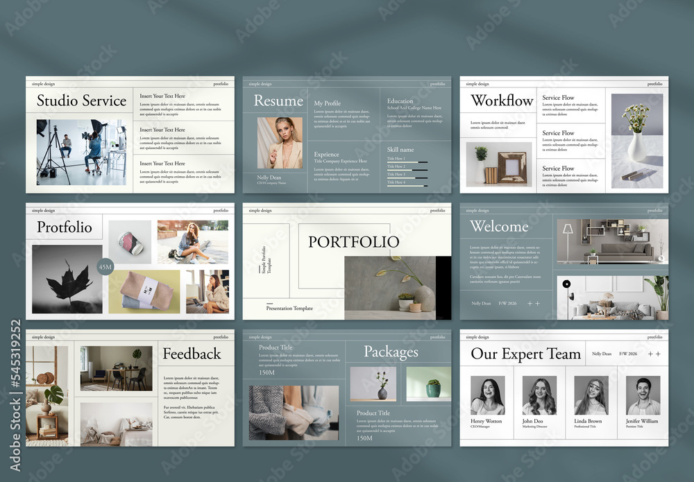 Portfolio Presentation Layout Stock Template | Adobe Stock