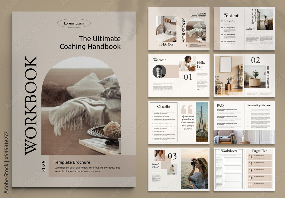 Workbook Layout Stock Template Adobe Stock