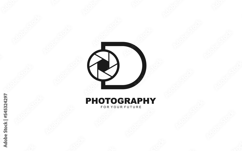 D logo photography for branding company. camera template vector ...