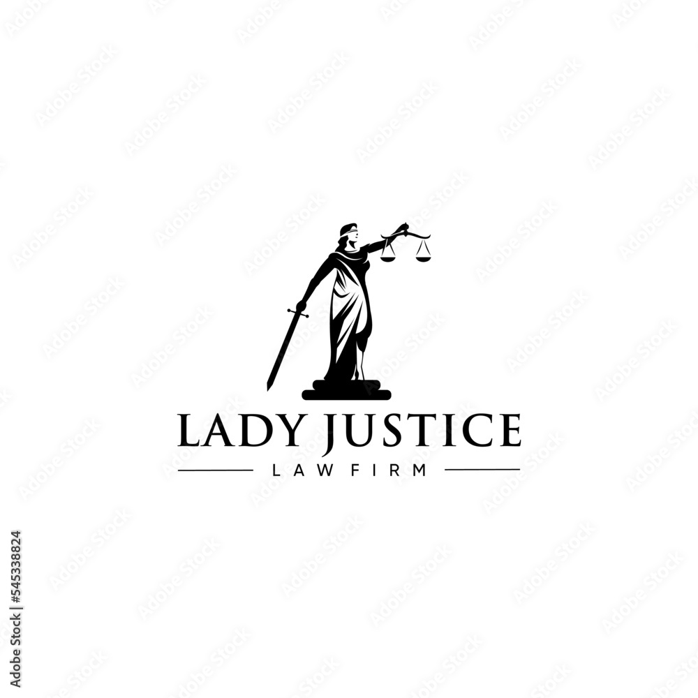 MODERN LADY OF JUSTICE VECTOR LOGO DESIGN Stock Vector | Adobe Stock