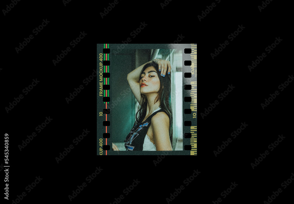 Analog Film Frame Photo Effect Mockup Template Stock Template | Adobe Stock