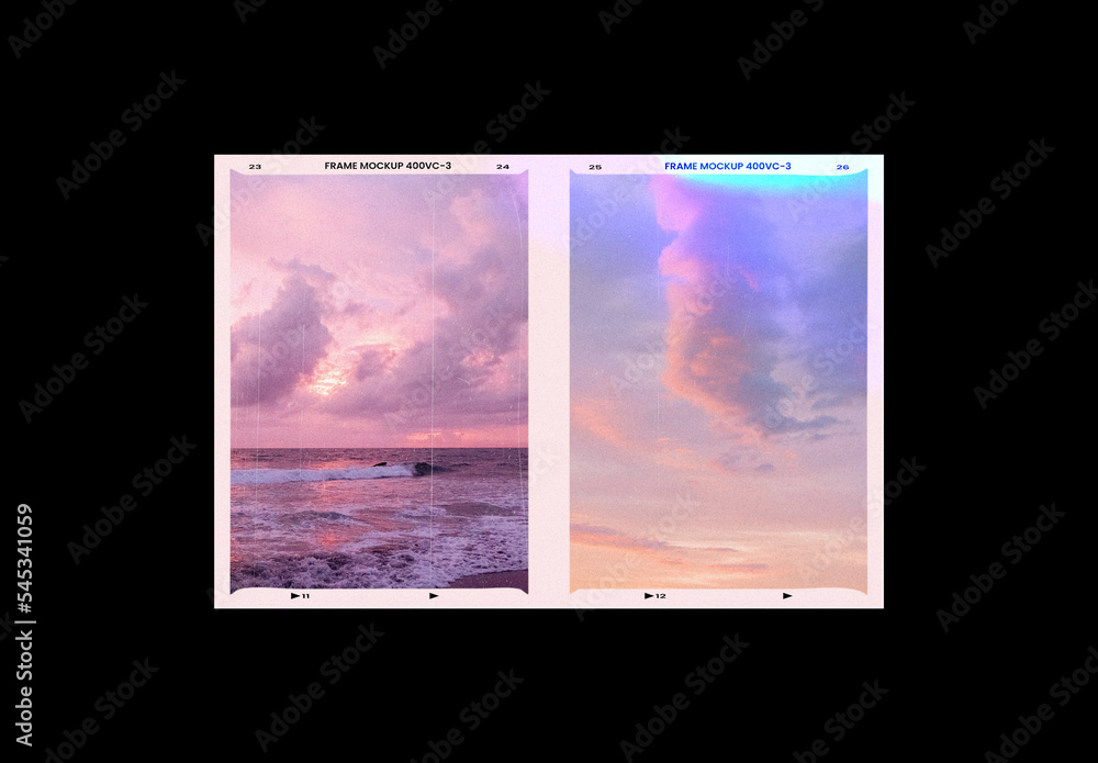 Analog Film Frame Photo Effect Mockup Template Stock Template | Adobe Stock