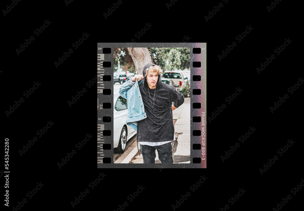 Analog Film Frame Photo Effect Mockup Template Stock Template | Adobe Stock