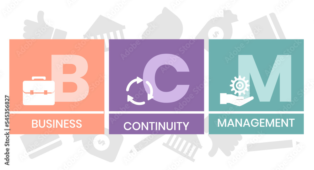 BCM - Business Continuity Management acronym. business concept ...