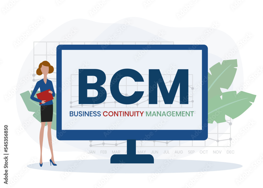 BCM - Business Continuity Management acronym. business concept ...