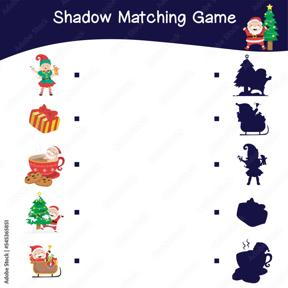 Shadow matching game worksheet Educational printable worksheet for ...