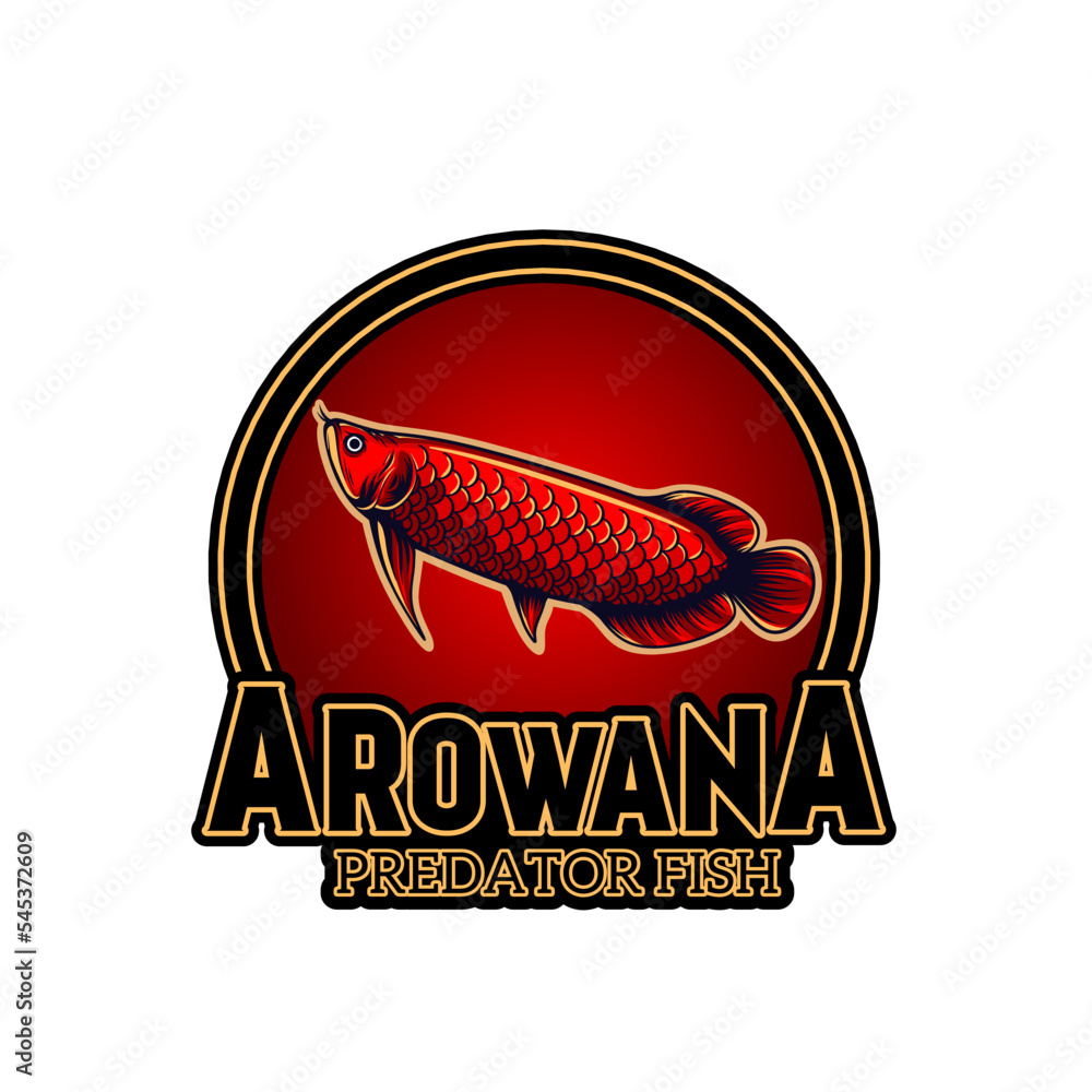 Stockvector Luxurious and dazzling arowana fish logo for e-sport logos ...