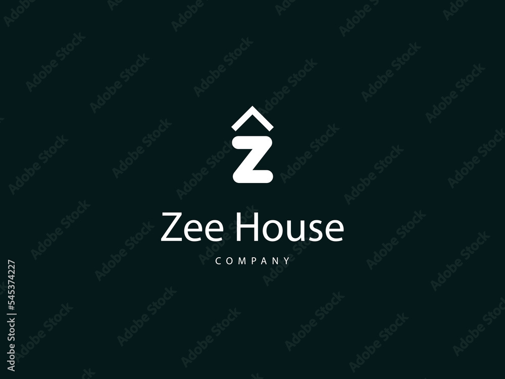 Z letter logo design, Z type logo with arrow, house logo, unique letter ...