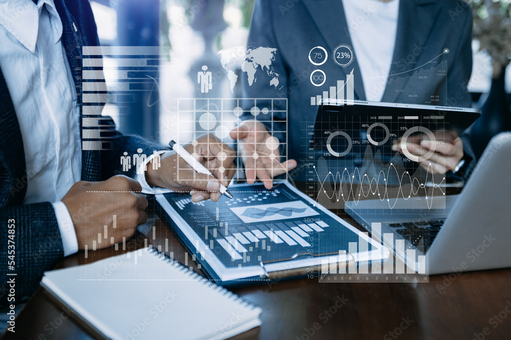 Financial report data of business operations balance sheet and income ...