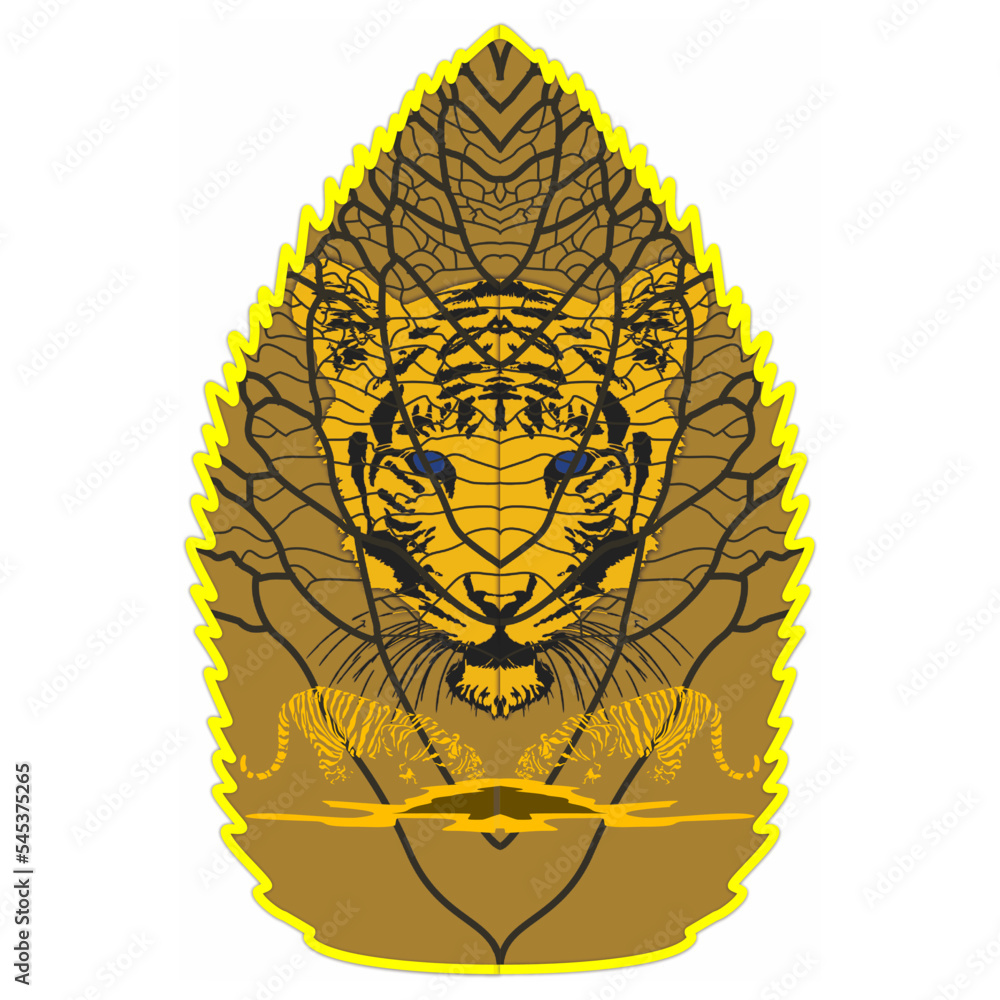 wayang kulit gunungan macan Stock Vector | Adobe Stock