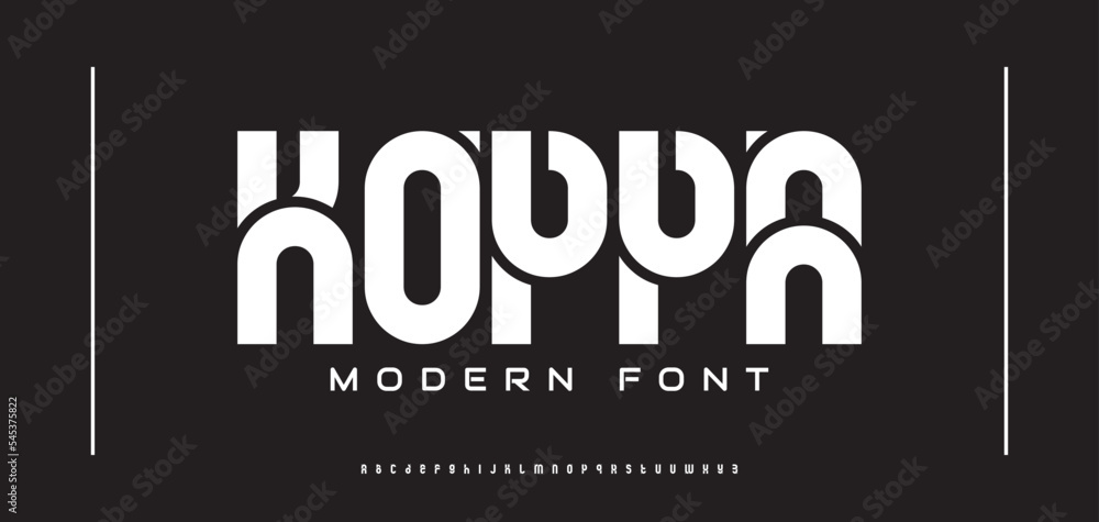 Monogram gaming fonts for logo design. Tech font and Modern alphabet ...