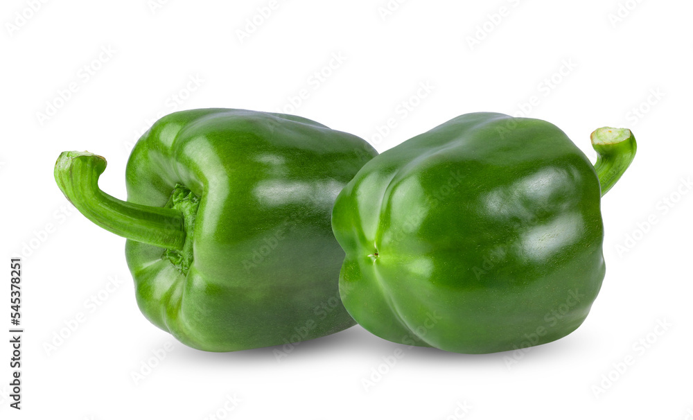 Green pepper isolated on transparent png Stock Photo | Adobe Stock