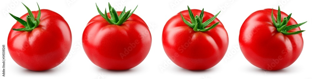 Tomato isolated. Tomato set on white background. Collection of perfect ...