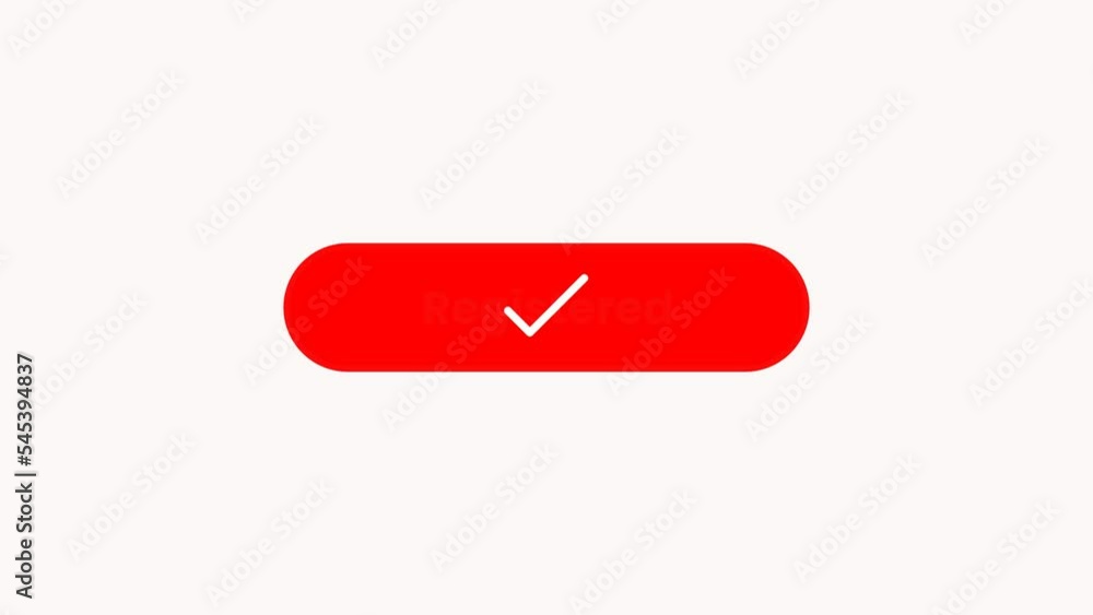 Registered text button. Luma matte with transparent background 4K ...