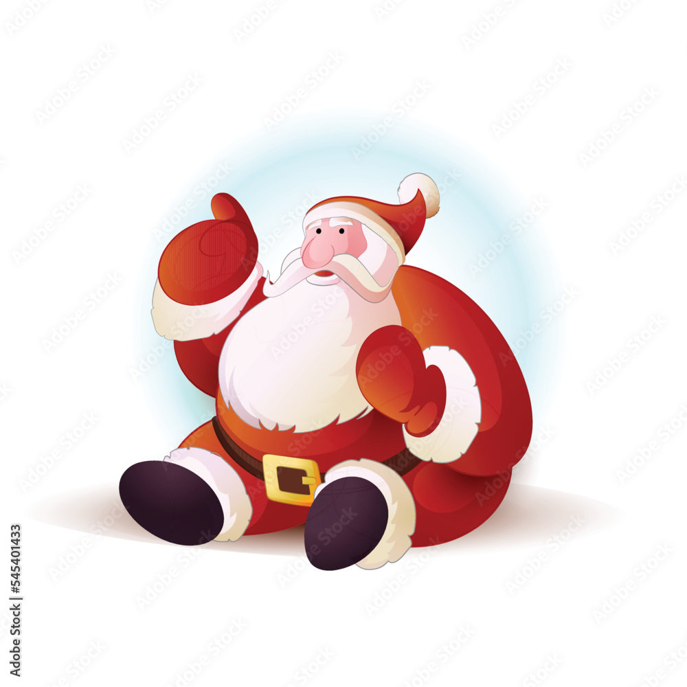 Merry Christmas vector senta with white background. Stock Vector ...
