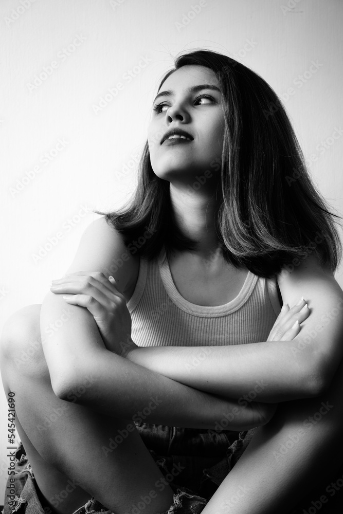 sad girl portrait Stock Photo | Adobe Stock