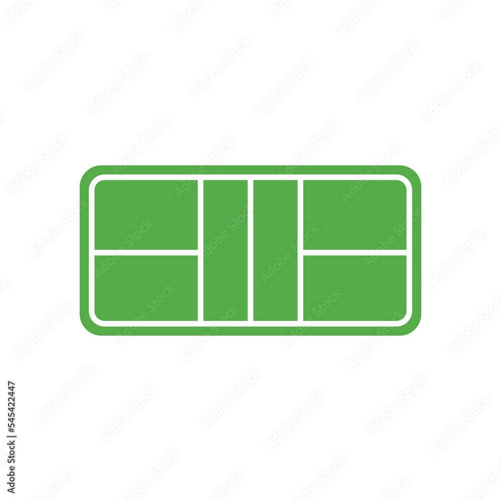 Pickleball court vector illustration on white background Stock Vector ...