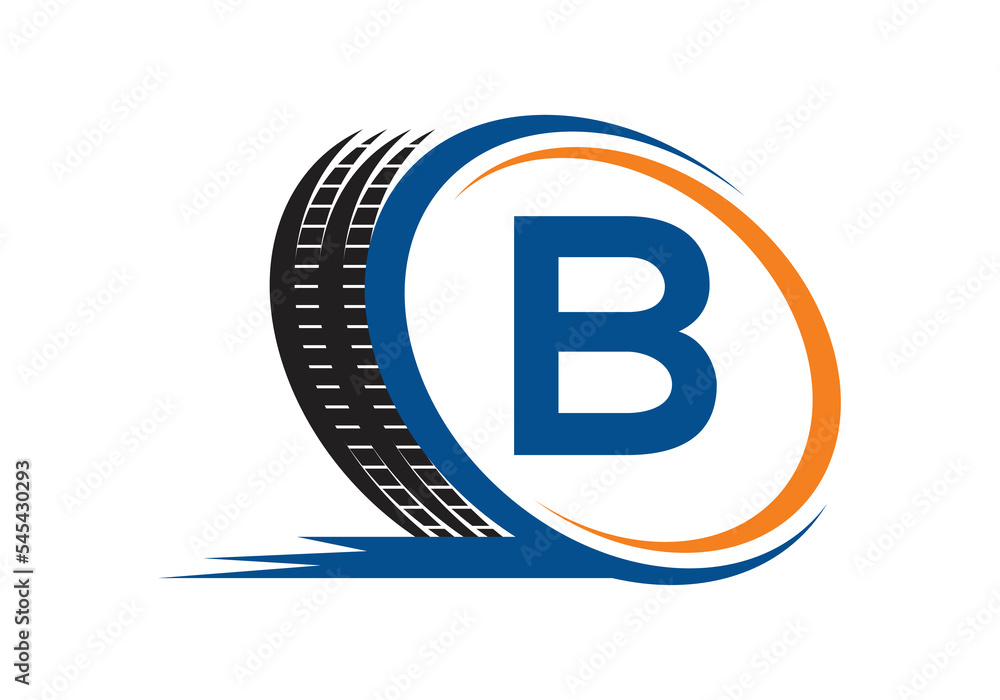 Stockvector Letter B monogram alphabet With a Sport Car Automotive Car ...