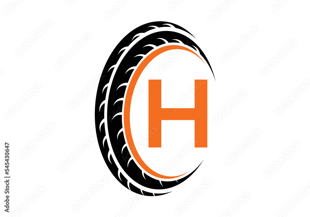 Letter H monogram alphabet With a Sport Car Automotive Car Repair Logo ...