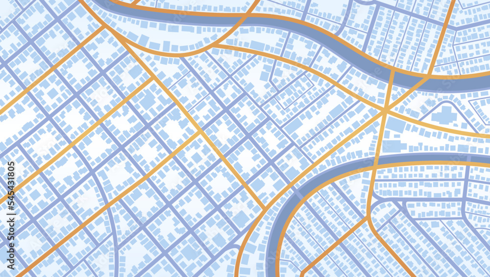 City top view. View from above the map buildings. Gps map navigation to ...