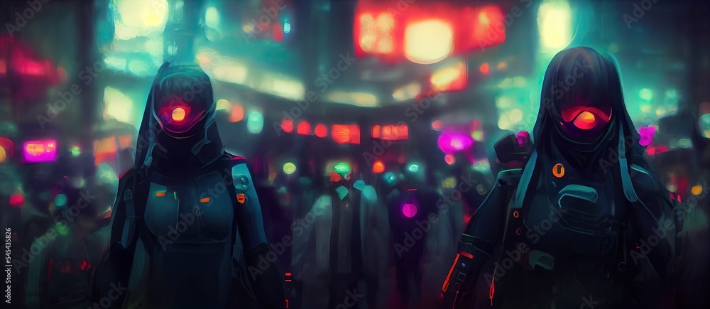 Cyberpunk city. future city. night city. Sci-fi. Futuristic city. Stock ...