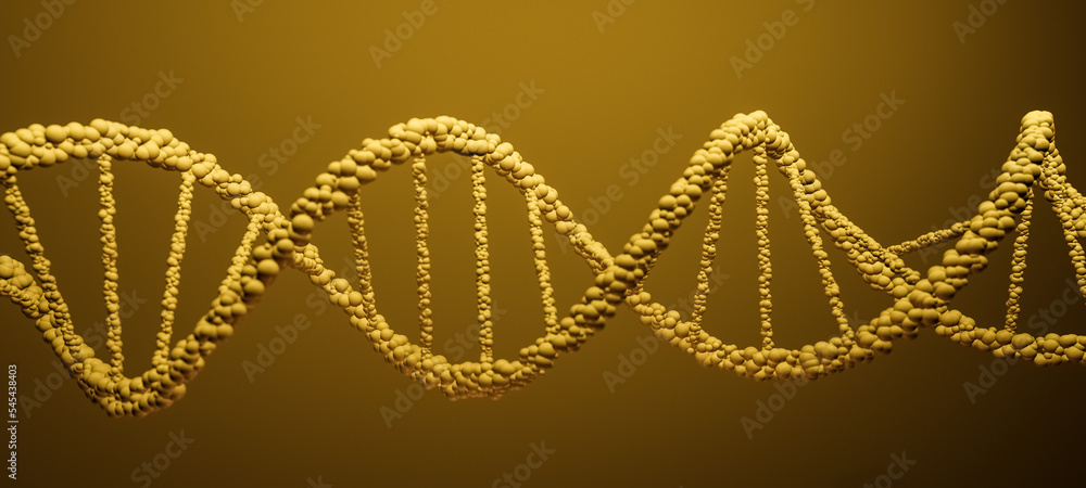 DNA Deoxyribonucleic acid, structure of double helix molecule ...