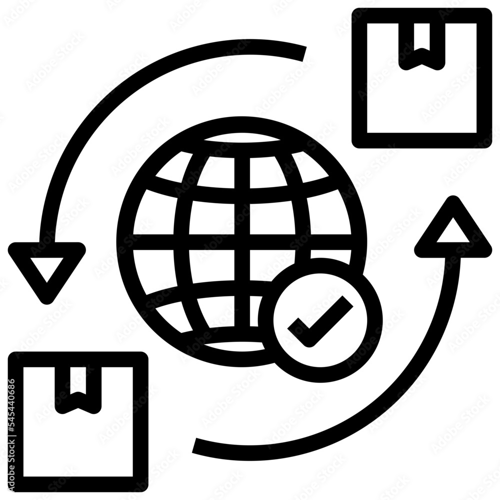 export outline style icon Stock Vector | Adobe Stock