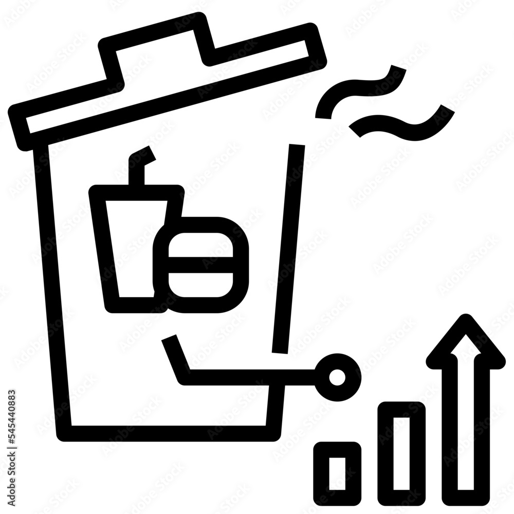 food waste outline style icon Stock Vector | Adobe Stock