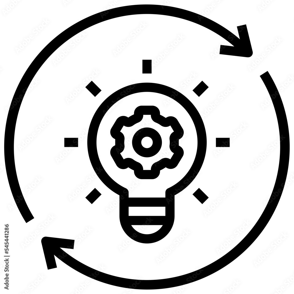 ideation outline style icon Stock Vector | Adobe Stock