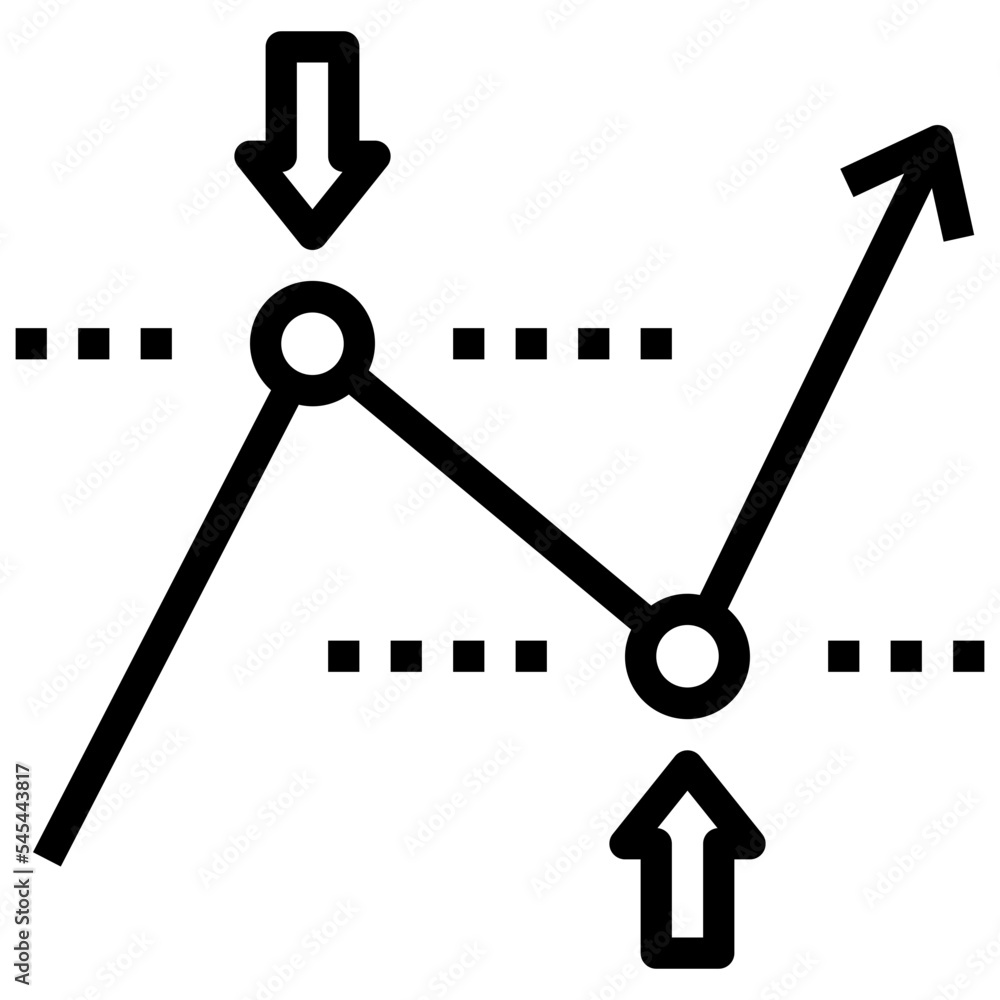 trading outline style icon Stock Vector | Adobe Stock