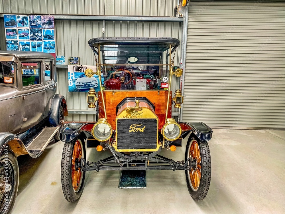 Vintage Ford Model T car on display at the National Transport Museum in ...