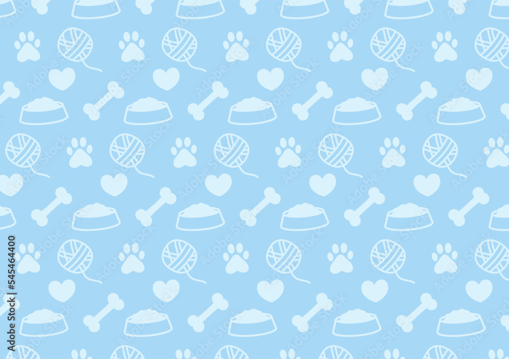 Pet Element patterns and backgrounds with icons related to pets ...
