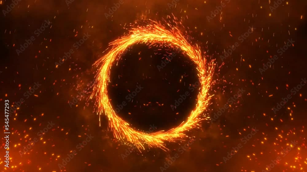 The magic circle rotates as an inter-dimensional portal effect with the ...