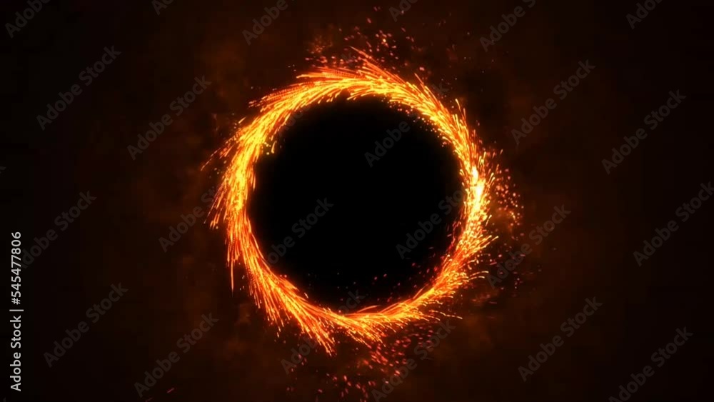 Rotating magic circle as interdimensional portal effect with beautiful ...