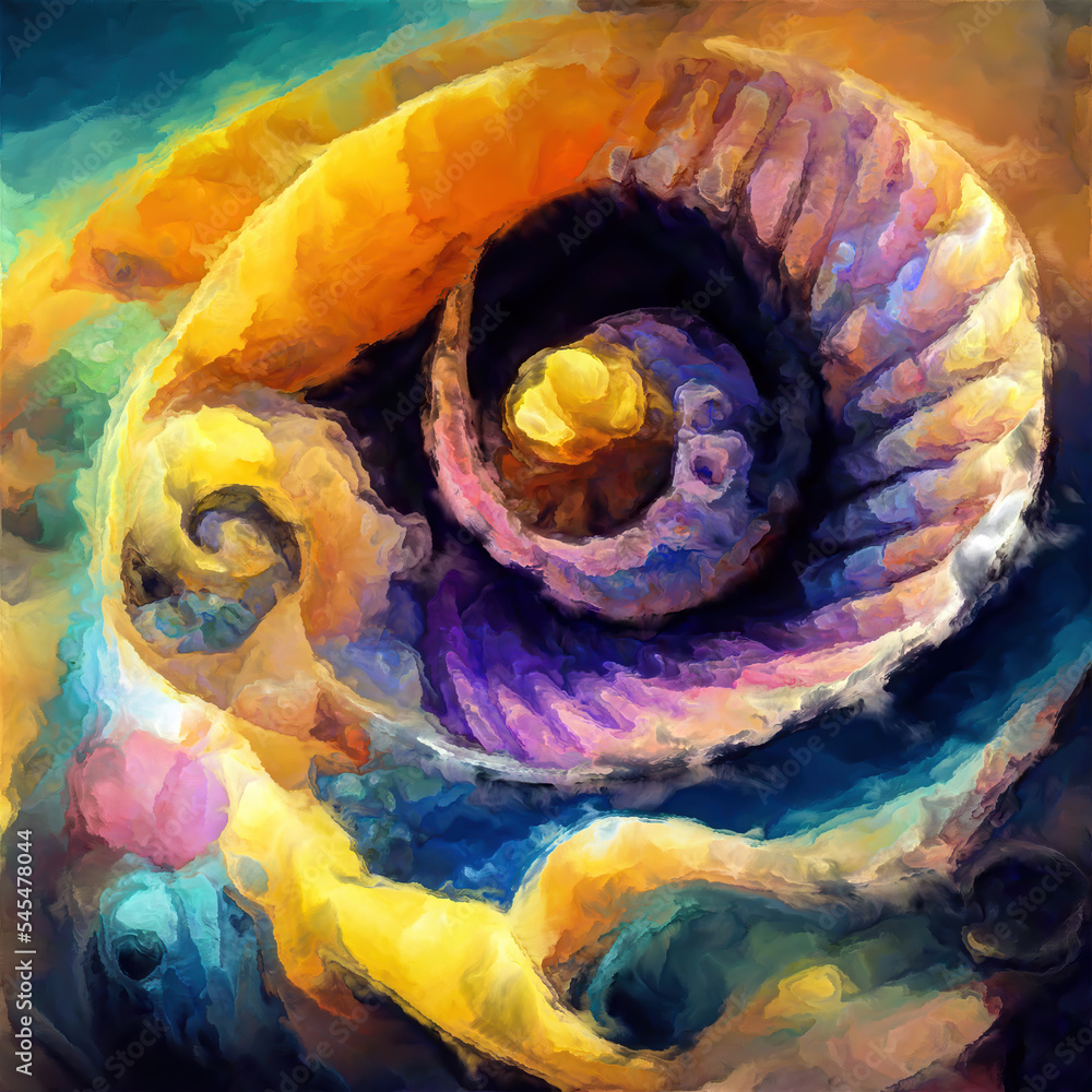 Unfolding of Living Forms Stock Illustration | Adobe Stock