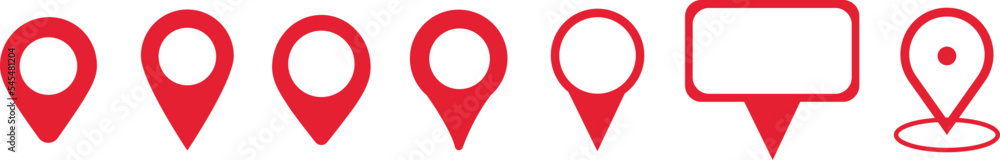 Set Location icon. Map pin sign. location pin place marker. Group Map marker pointer icon ...