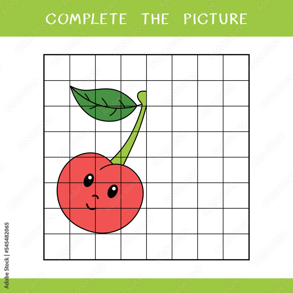Complete the picture. Simple educational game for kids. Vector ...