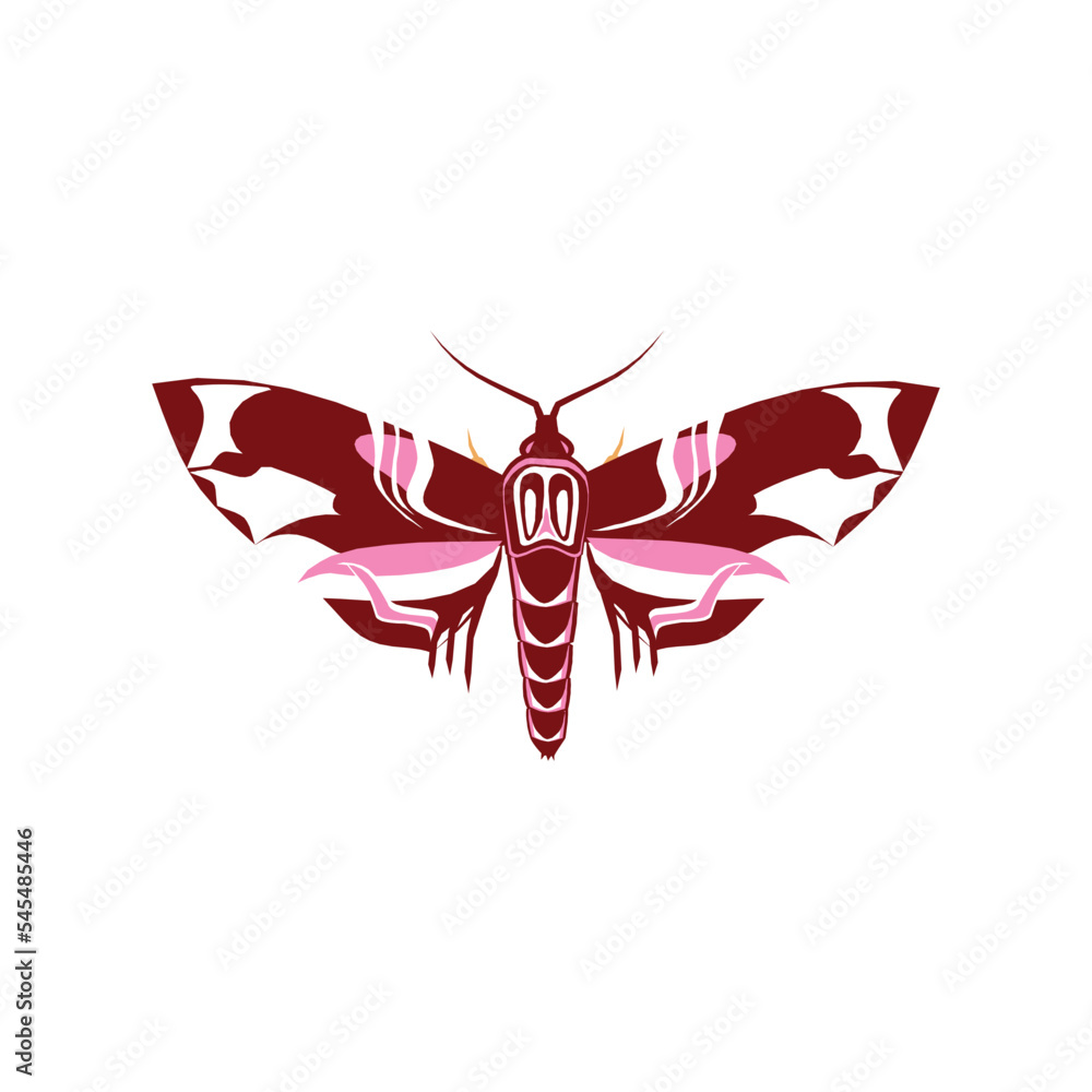 butterfly on white background. Silhouette Papilio logo vector icon ...