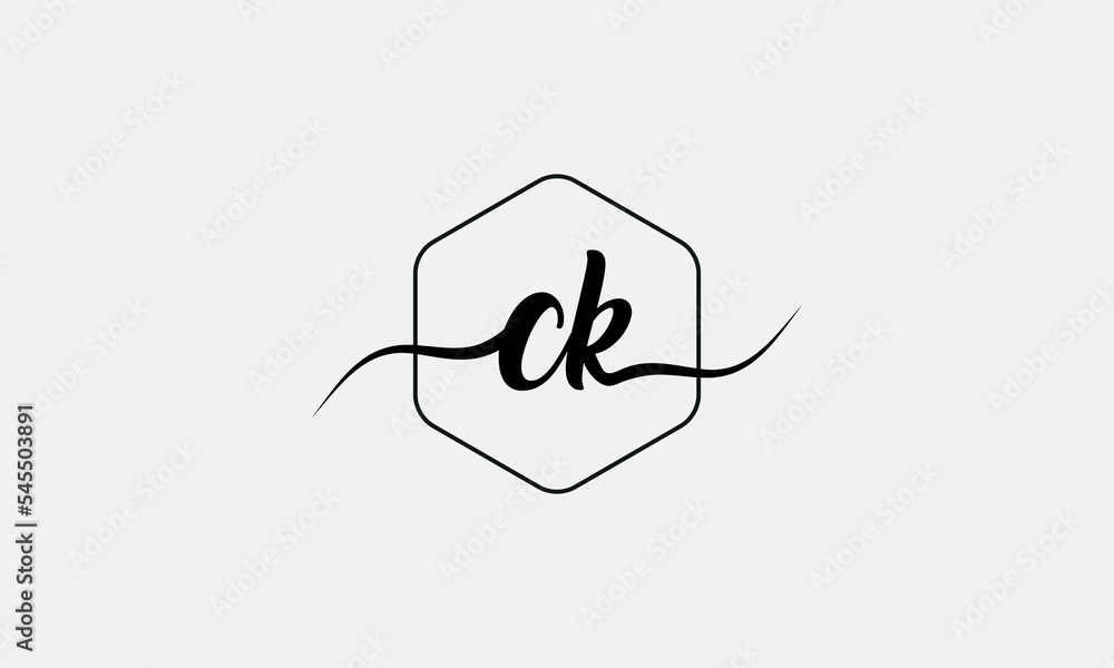 CK logo design. Handwriting letter CK C K logo design. CK logo monogram ...